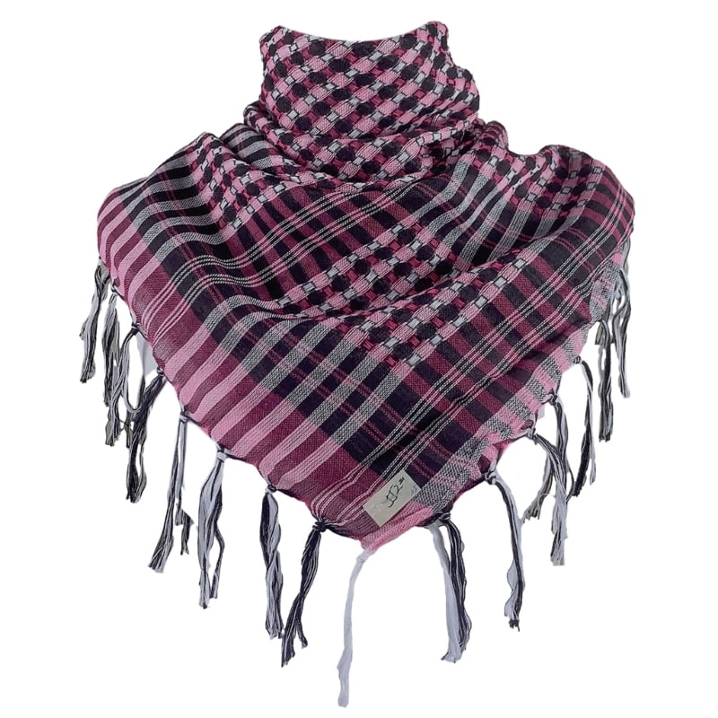 WINDLAND Colorblock Houndstooth Shemagh Scarf Keffiyeh Arab Head Wrap ...