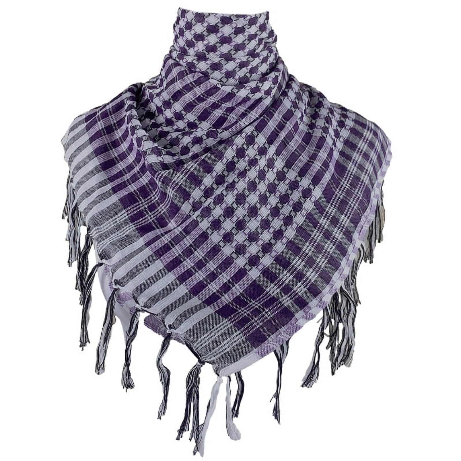 WINDLAND Colorblock Houndstooth Shemagh Scarf Keffiyeh Arab Head Wrap ...