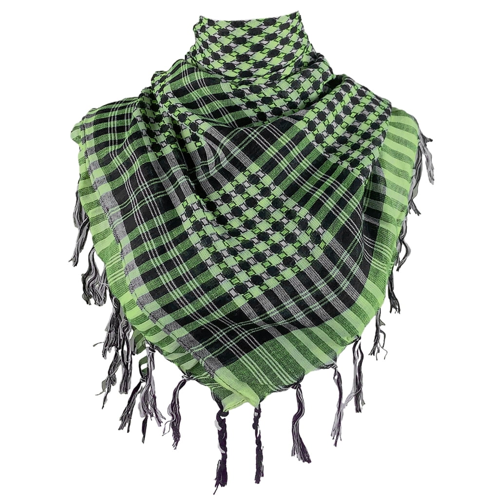 WINDLAND Colorblock Houndstooth Shemagh Scarf Keffiyeh Arab Head Wrap ...