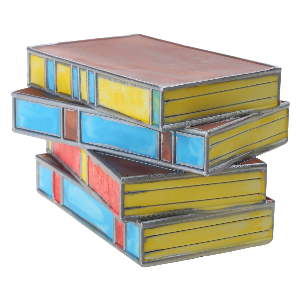 WINDLAND Colorful Stained Glass Lamp Handcraft Designs for Book Lovers ...