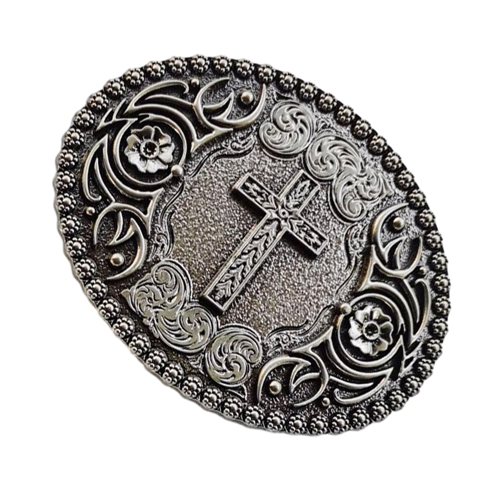 WINDLAND Creative Carved Cross Pattern Belt Buckle DIY Components Adult ...