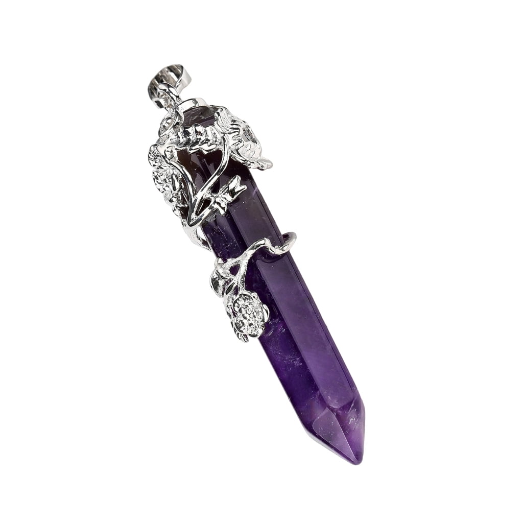 WINDLAND Crystal Drop Necklace Pendant Smooth Polish Comfortable ...