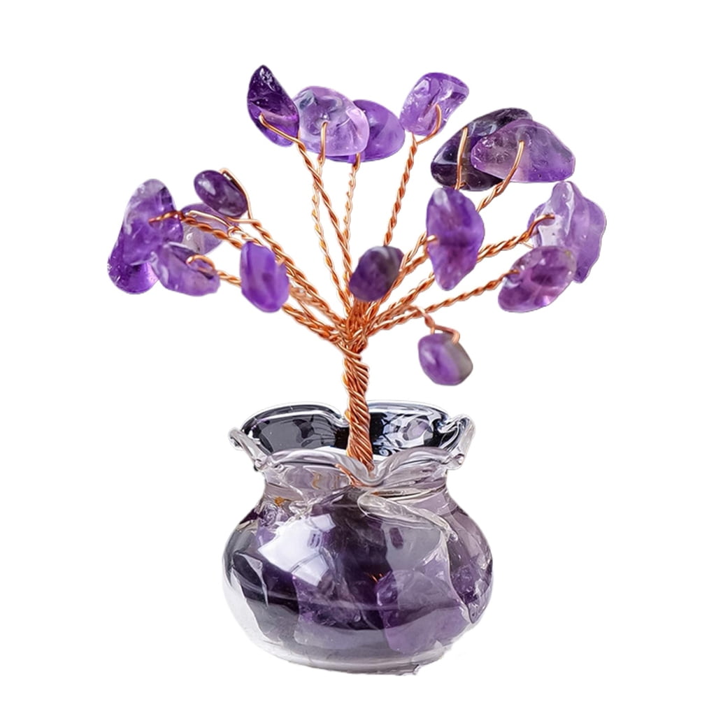 WINDLAND Crystal Money Tree with Color Stone for Boosting Success for ...