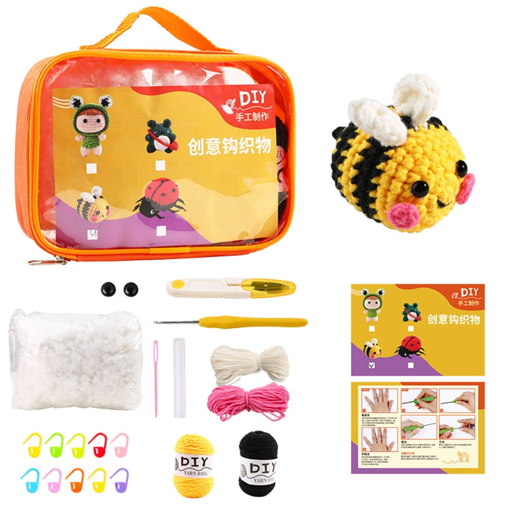 WINDLAND Diy Handmade Materials Pack Wool Crochet Octopus Kit for ...