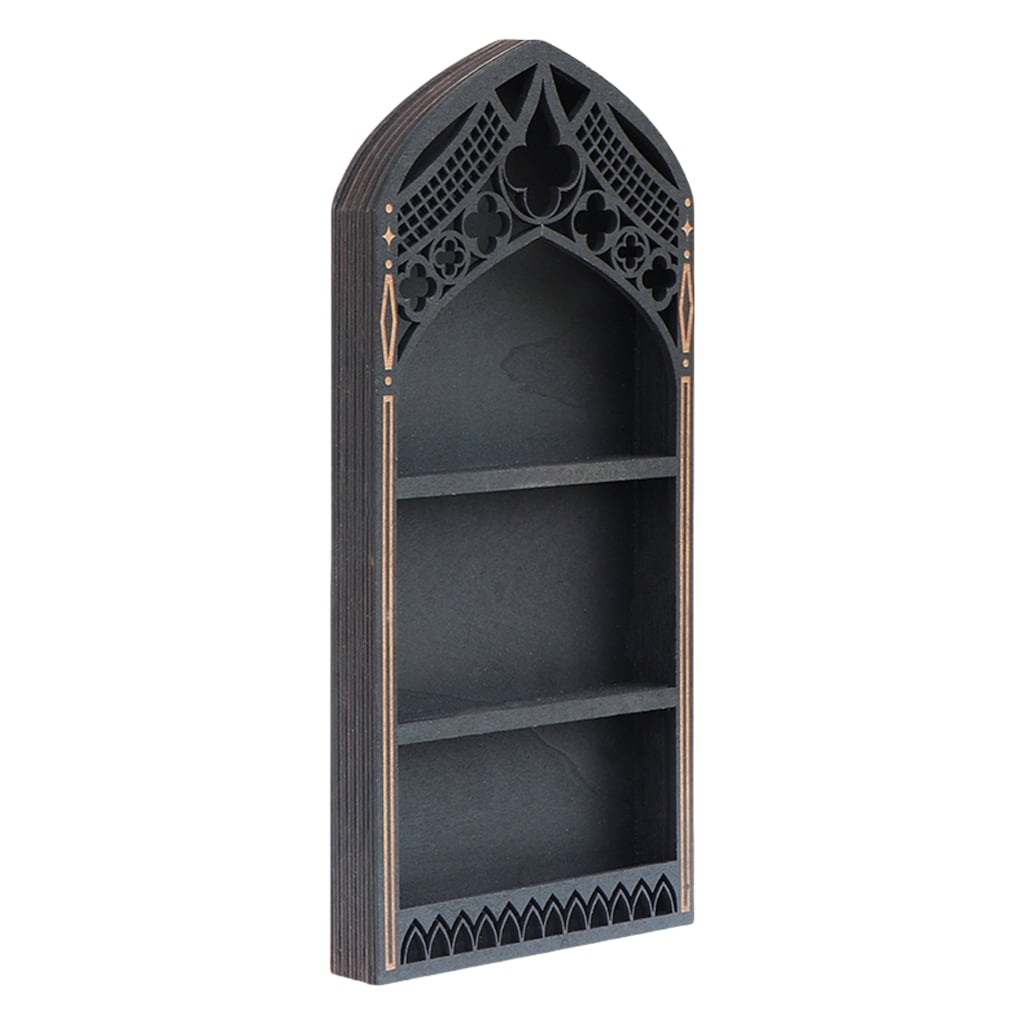 WINDLAND Easy To Assemble Multi Tiers Wooden Shelf for Rock and Stone ...
