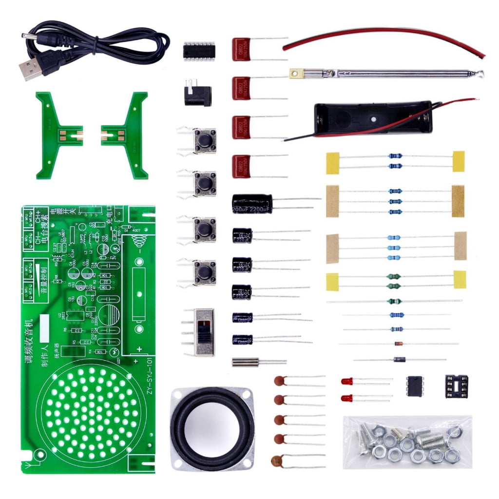 WINDLAND Educational FM Radio Electronic DIY Kit with Soldering Components Suitable for ...