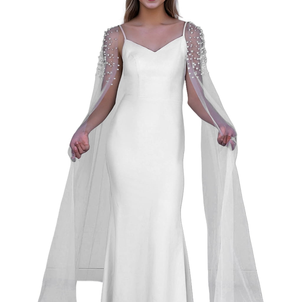 WINDLAND Elegant Bridal Arm Sleeves with Beadwork Pearls Wedding Dress ...