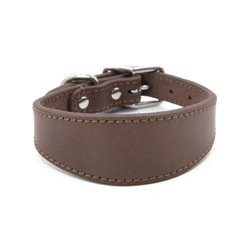 WINDLAND Elegant Dogs Leathers Collar Soft Padding Wide Collars ...