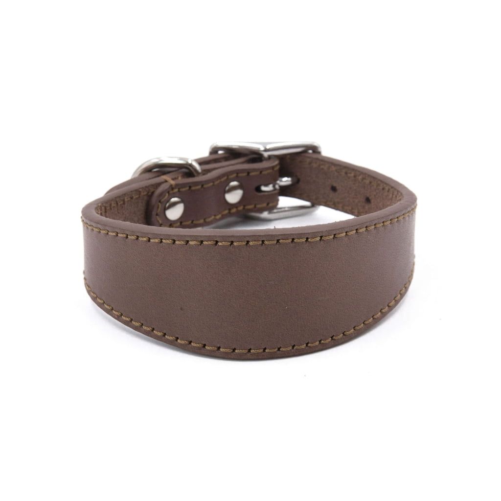WINDLAND Elegant Dogs Leathers Collar Soft Padding Wide Collars ...