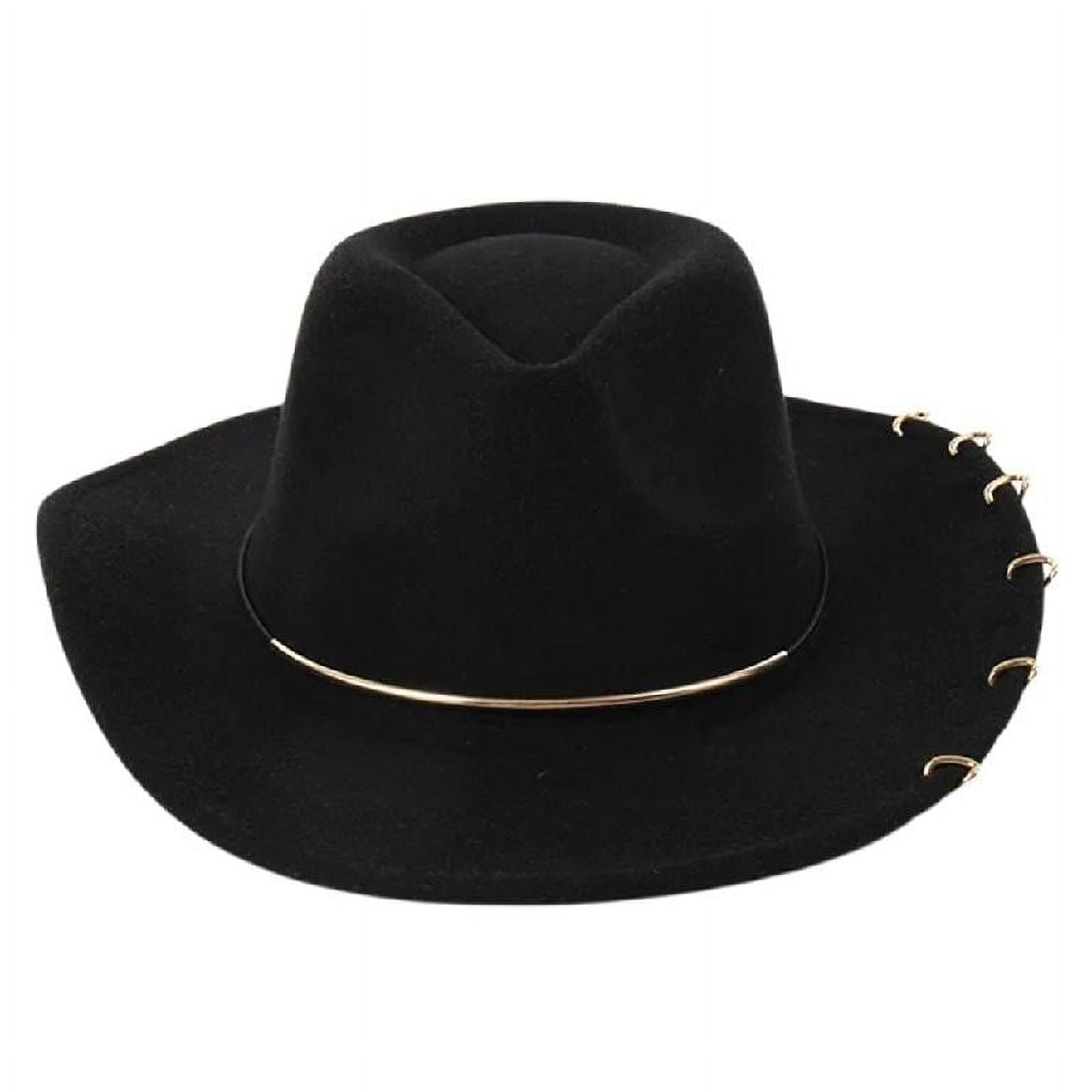 WINDLAND Elegant Fedoras Hat Stage Show Hat Dress Up Cowboy Hat ...
