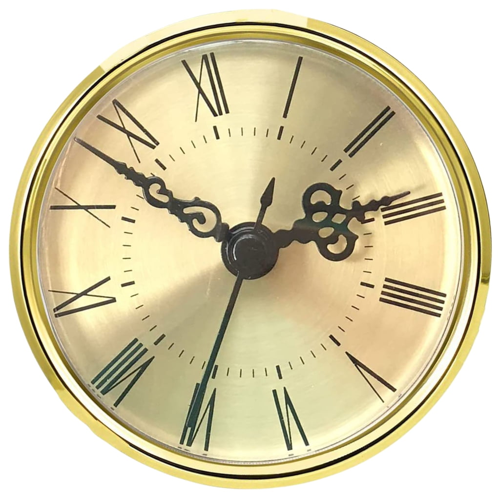WINDLAND Elegant Round Clock Insert With Roman/Arabic Numerals Gold ...