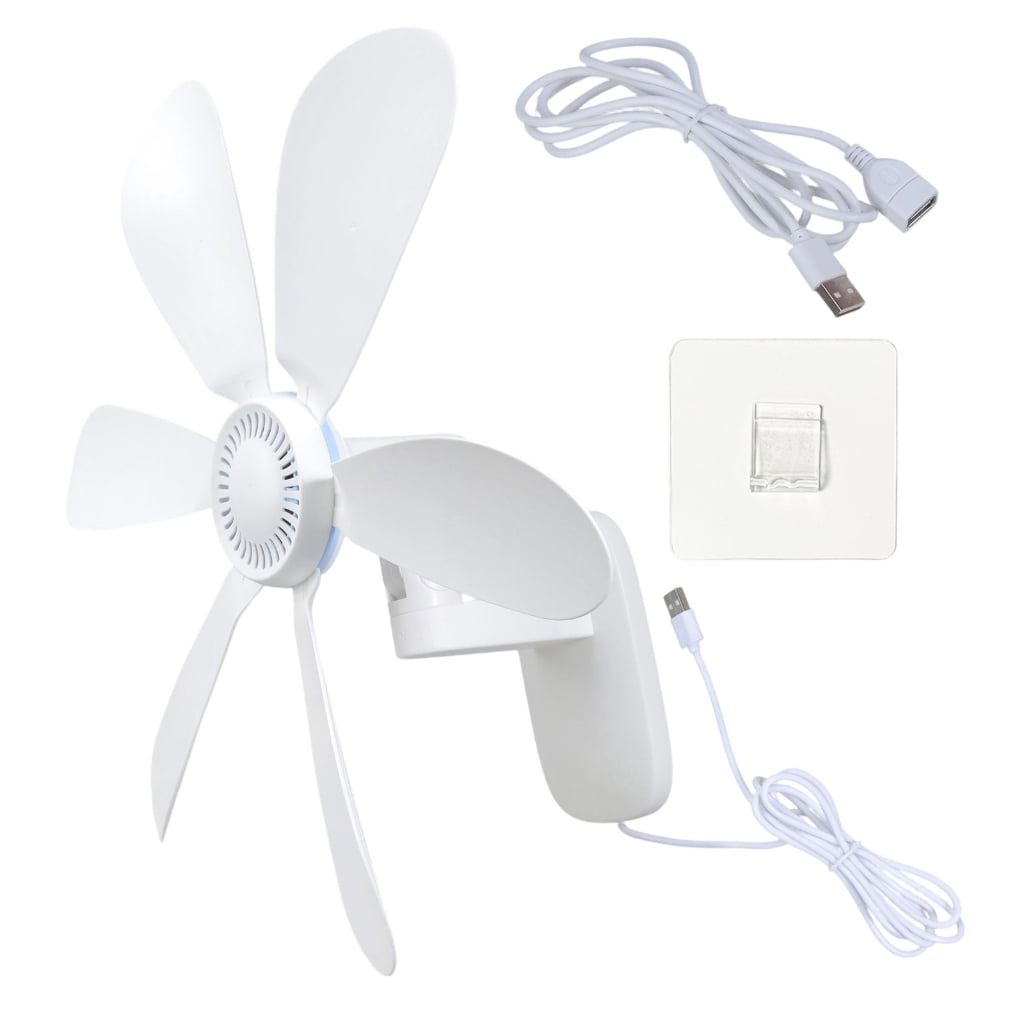 WINDLAND Energy Efficient 5V USB Wall Mount Fan Detachable Adjustable ...