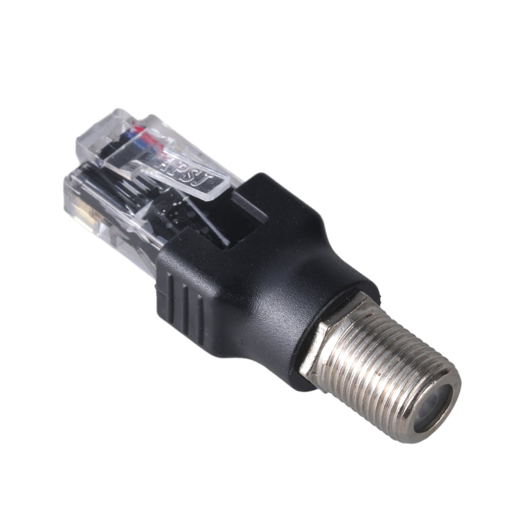 WINDLAND F Female to RJ45 Male Coaxial Hollow Coupler Adapter Ethernet ...