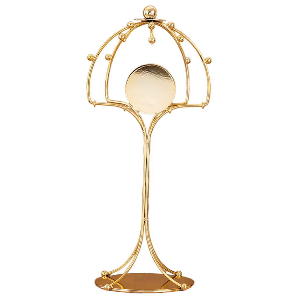 WINDLAND Fashion Tiara-Crown Headband Display Rack Gold Metal Princess ...