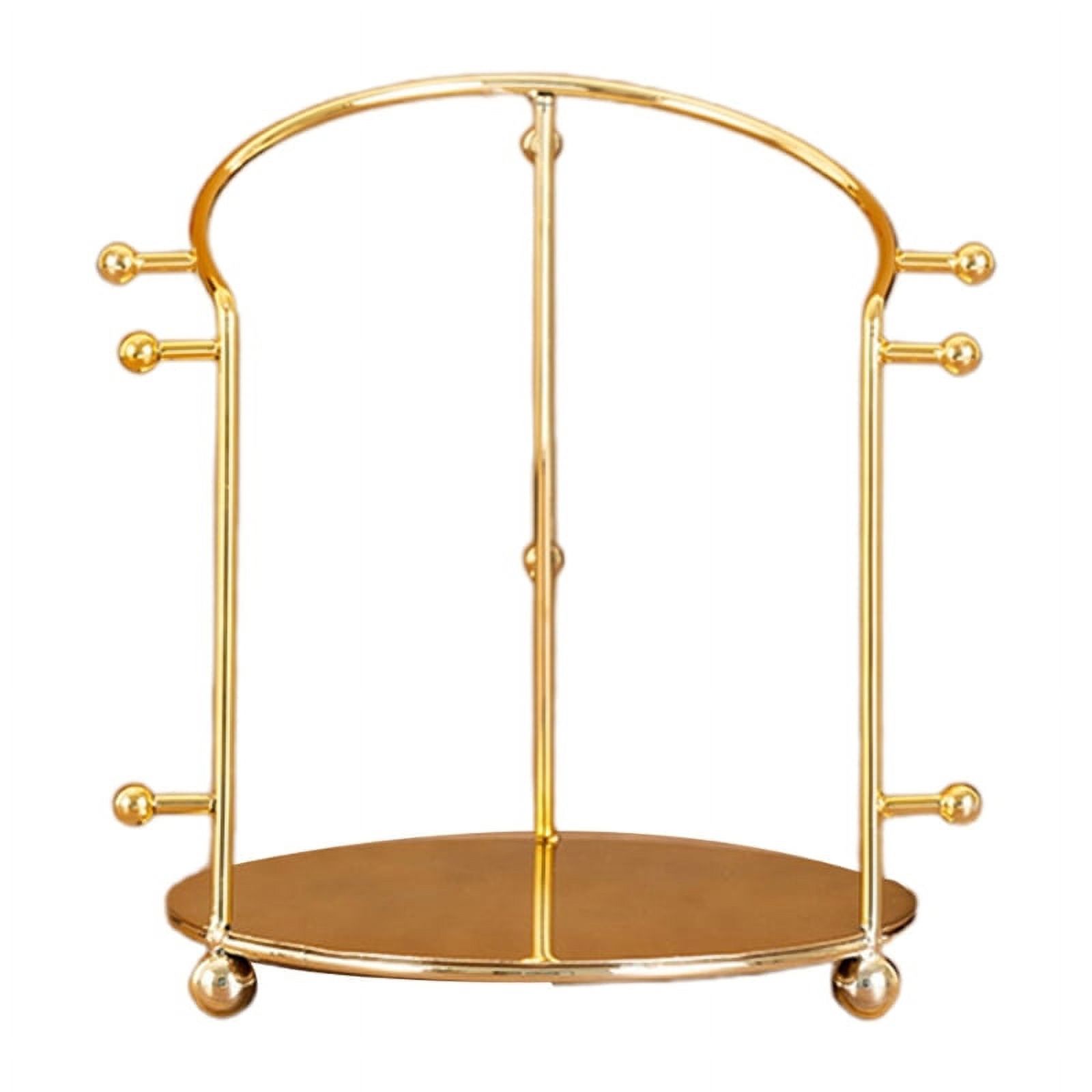 WINDLAND Fashion Tiara-Crown Headband Display Rack Gold Metal Princess ...