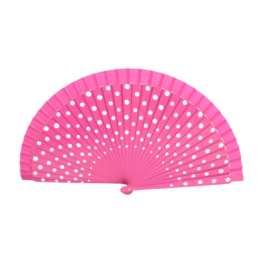 WINDLAND Flamenco Spanish Folding Hand Fan Wood Fan for Dance Parties ...