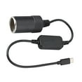 WINDLAND Flexible USB C to Car Cigarettes Lighter Socket 12V Adapter ...