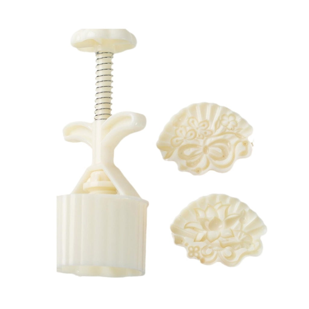 WINDLAND Flower Fan Moon Cake Press Molds Cookie Stamps Chinese ...