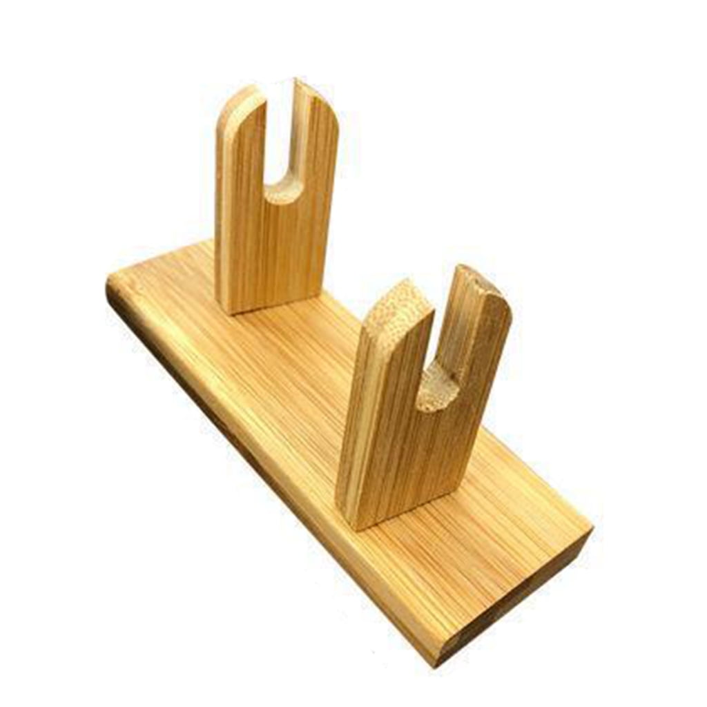 WINDLAND Folding Hand Fan Holder Stable Bamboo Fan Frame Base Bracket ...