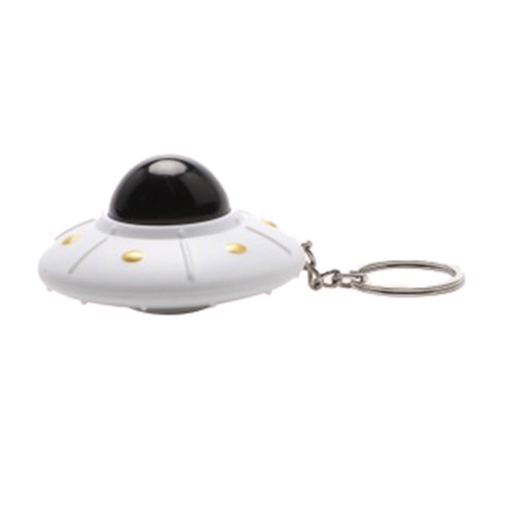 WINDLAND Cool Flying Saucer Keychain Mini LED Light Spaceship Model ...