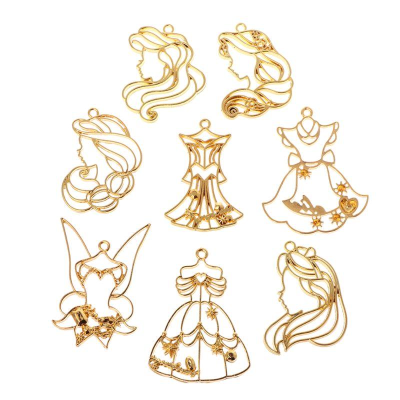 WINDLAND Lovely Princess Skirts Pins Couple Pendant Delicate Lapel Pin ...