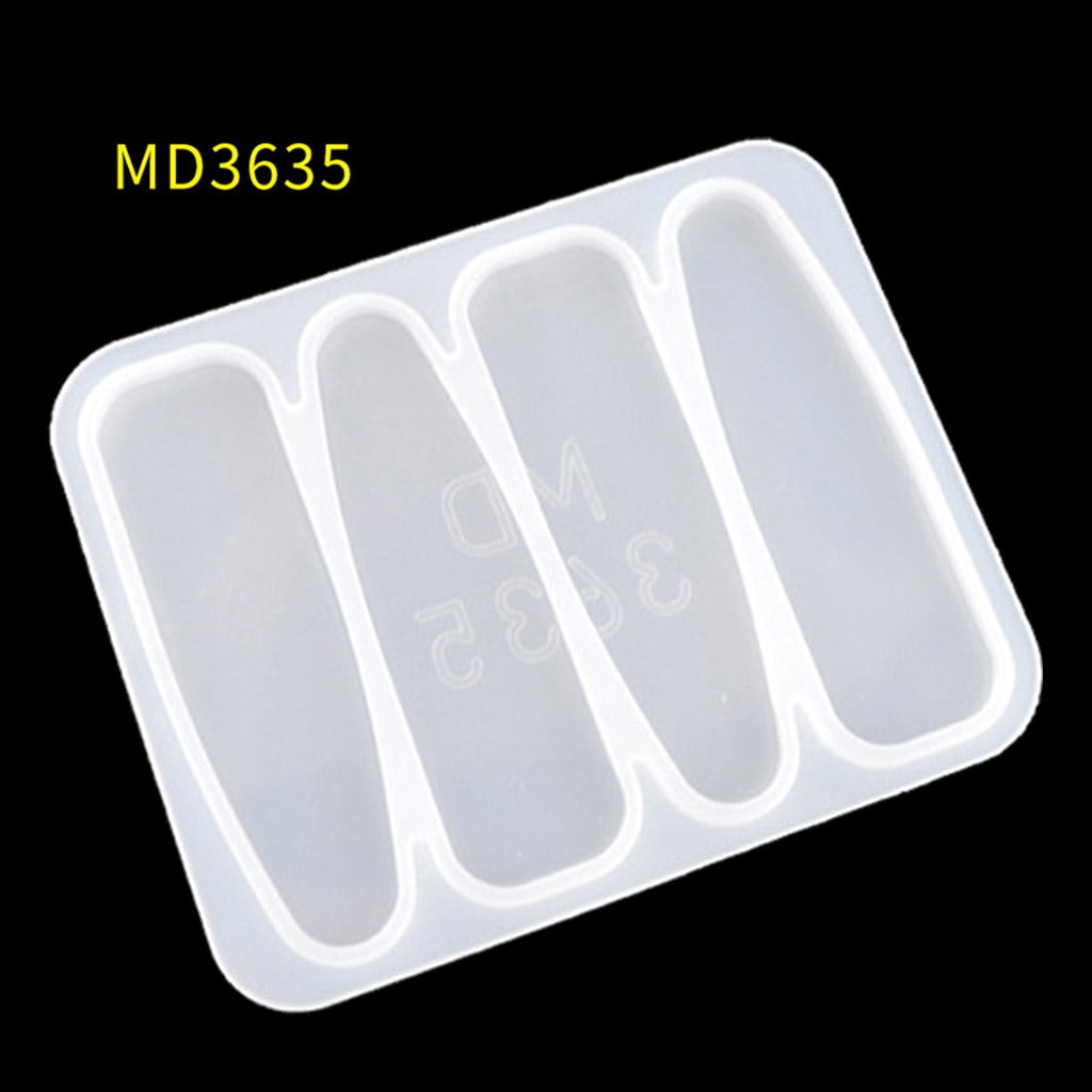 WINDLAND Leaves Hair Pin Mold Silicone Resin Epoxy Barrette Mold Agate ...