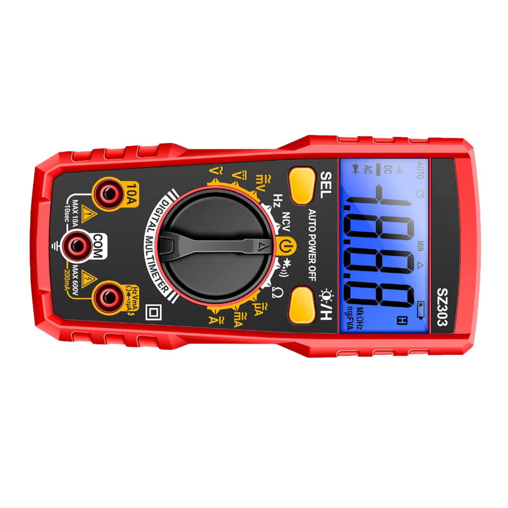 WINDLAND Handhelds Digital Multimeter Backlights Voltmeter Ohm Voltages ...