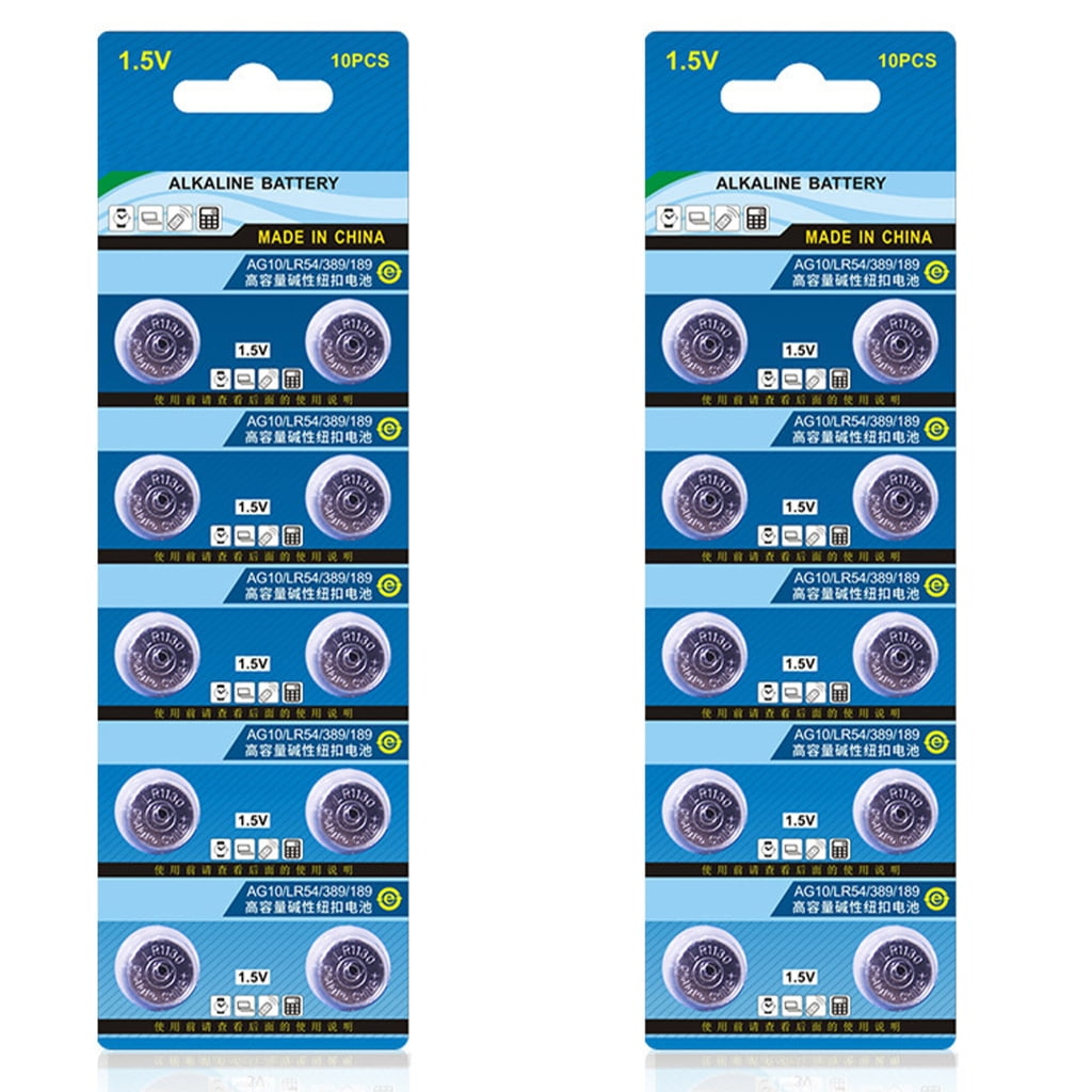 WINDLAND High Energy Density 1.5V Button Cell Batteries AG10/LR54 ...