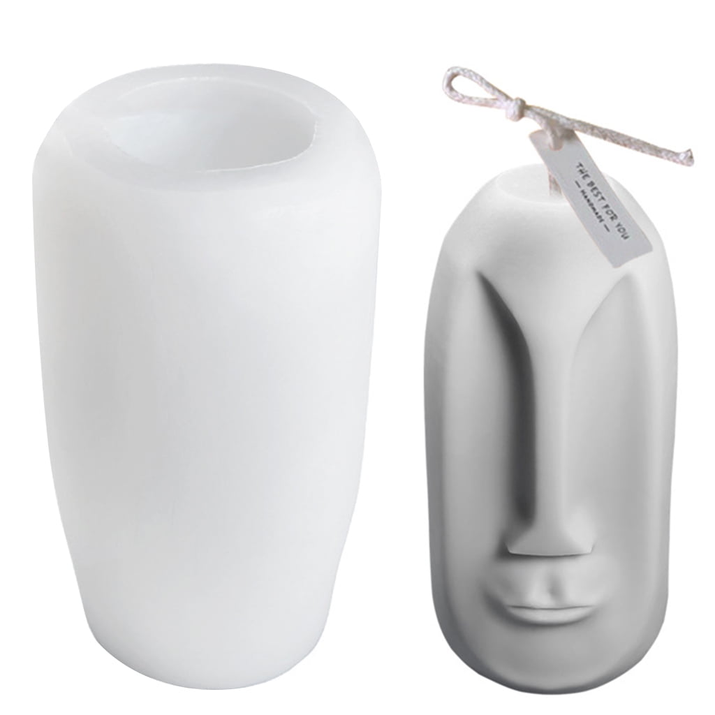 WINDLAND Human Face Figurine Silicones Candle Molds for Candle Home ...