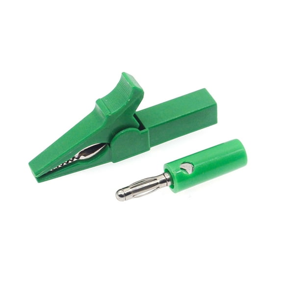 WINDLAND Insulated Electric Clip 55mm Alligators Clip and Banana Plug ...