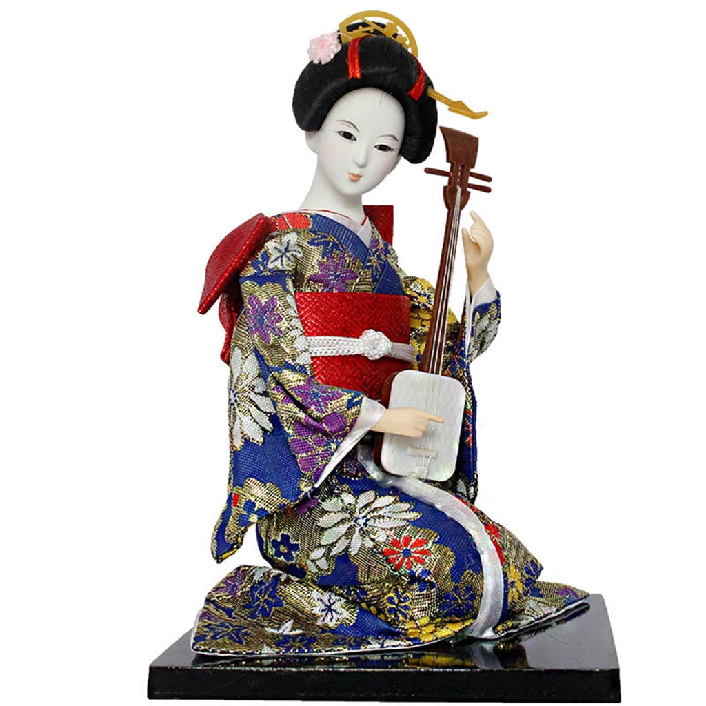 WINDLAND Japanese Kimono Geisha Figure 12Inch Collectible Toy for Home ...