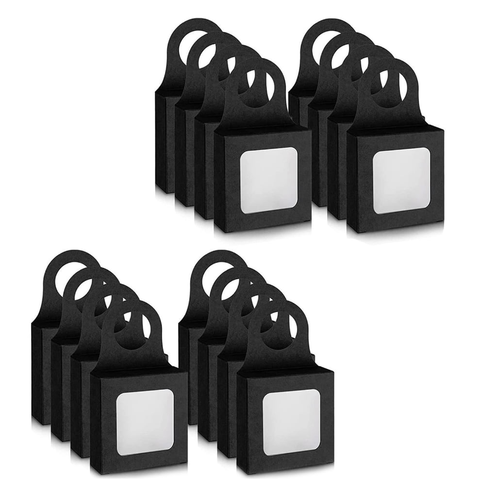 WINDLAND Kraft Cardboard Bottle Gift Box Windowed Kraft Paper Gift Case ...