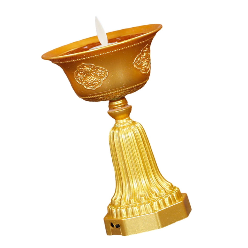WINDLAND LED Prayer Light, Realistic Butter Lamp for Religious ...