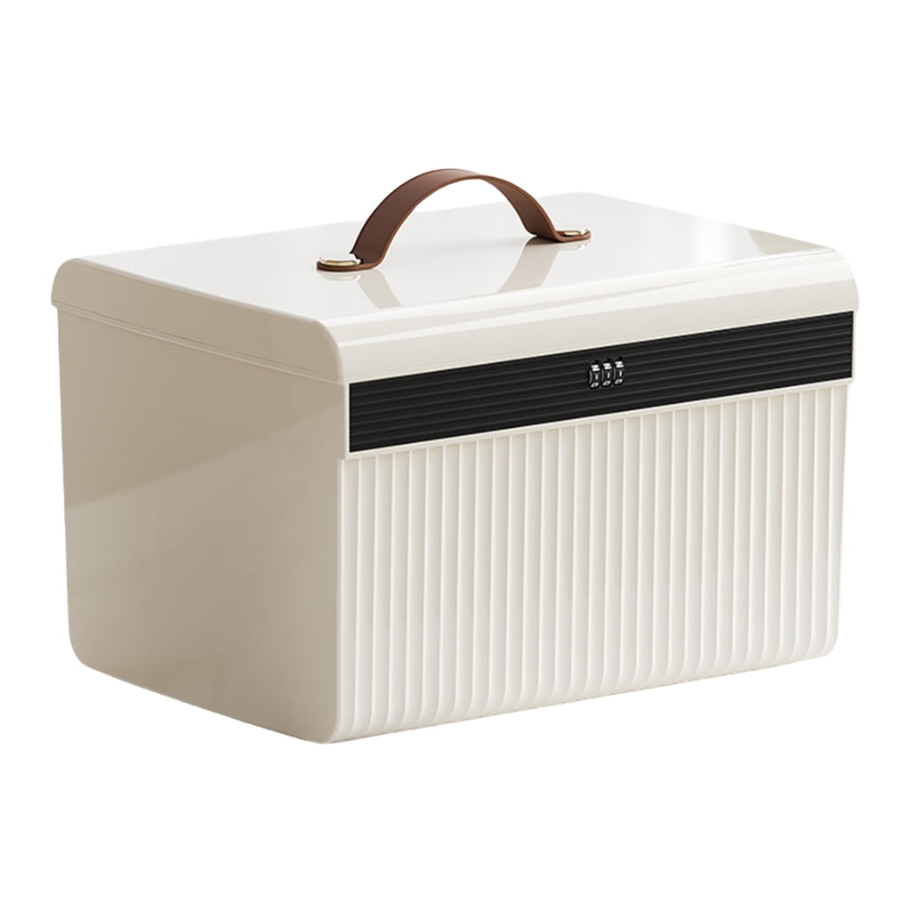 WINDLAND Lockable Storage Trunk Portable Safe Box with Code Lock Large ...