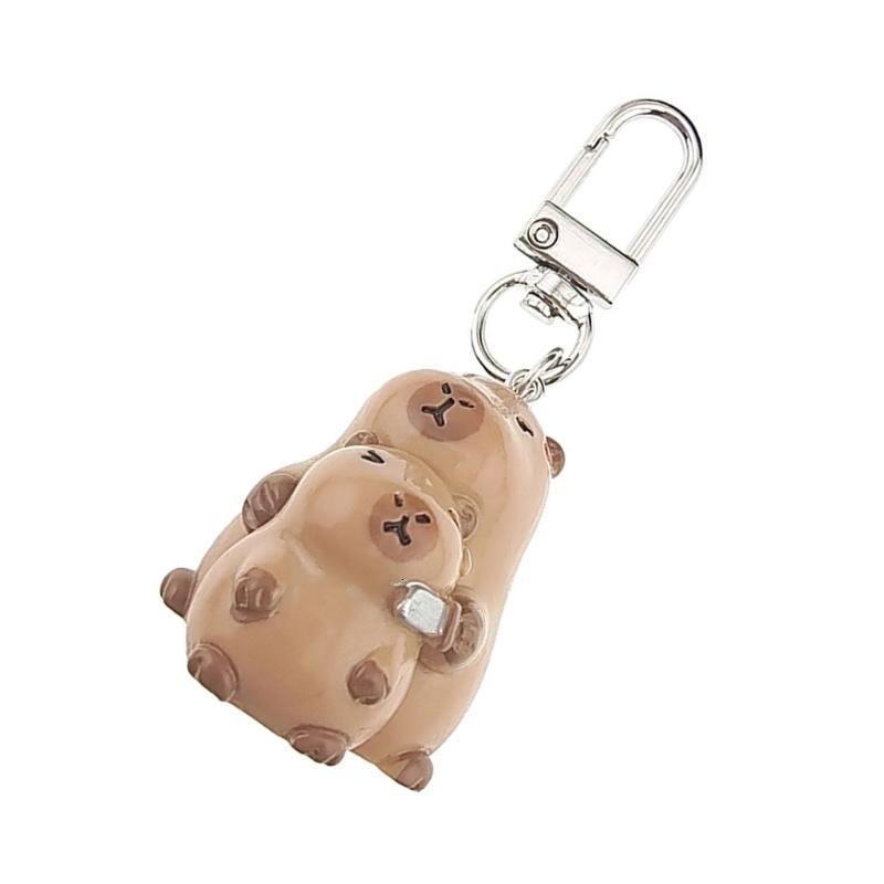 WINDLAND Lovely Capybara Key Ring Alloy/Resin Keychain Decors Trendy ...