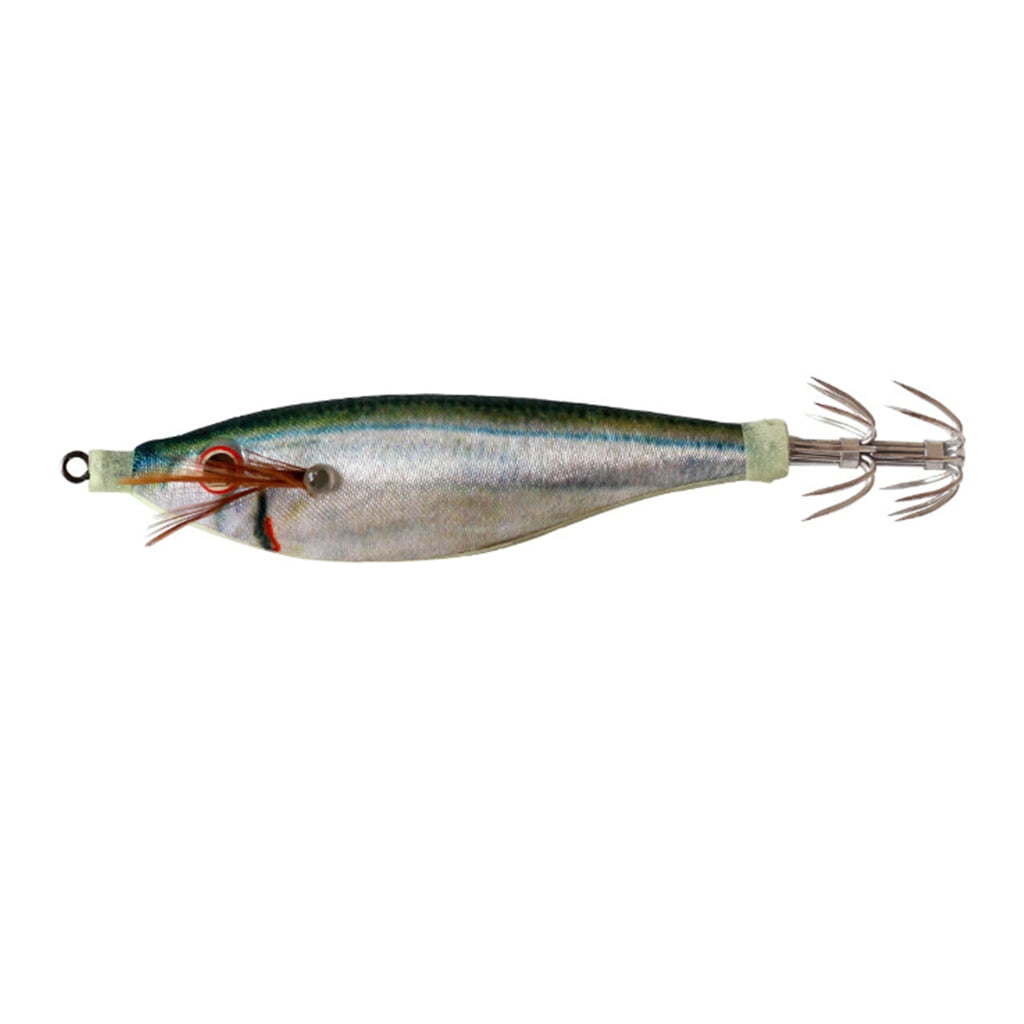 WINDLAND Luminously Squid Jigs Hook Wood Shrimp Lures with Hook for ...