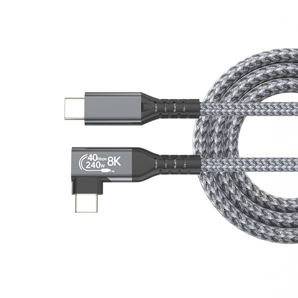 WINDLAND Male to Male Type C Elbow Charging Cable USB4.0 40Gbps Data ...