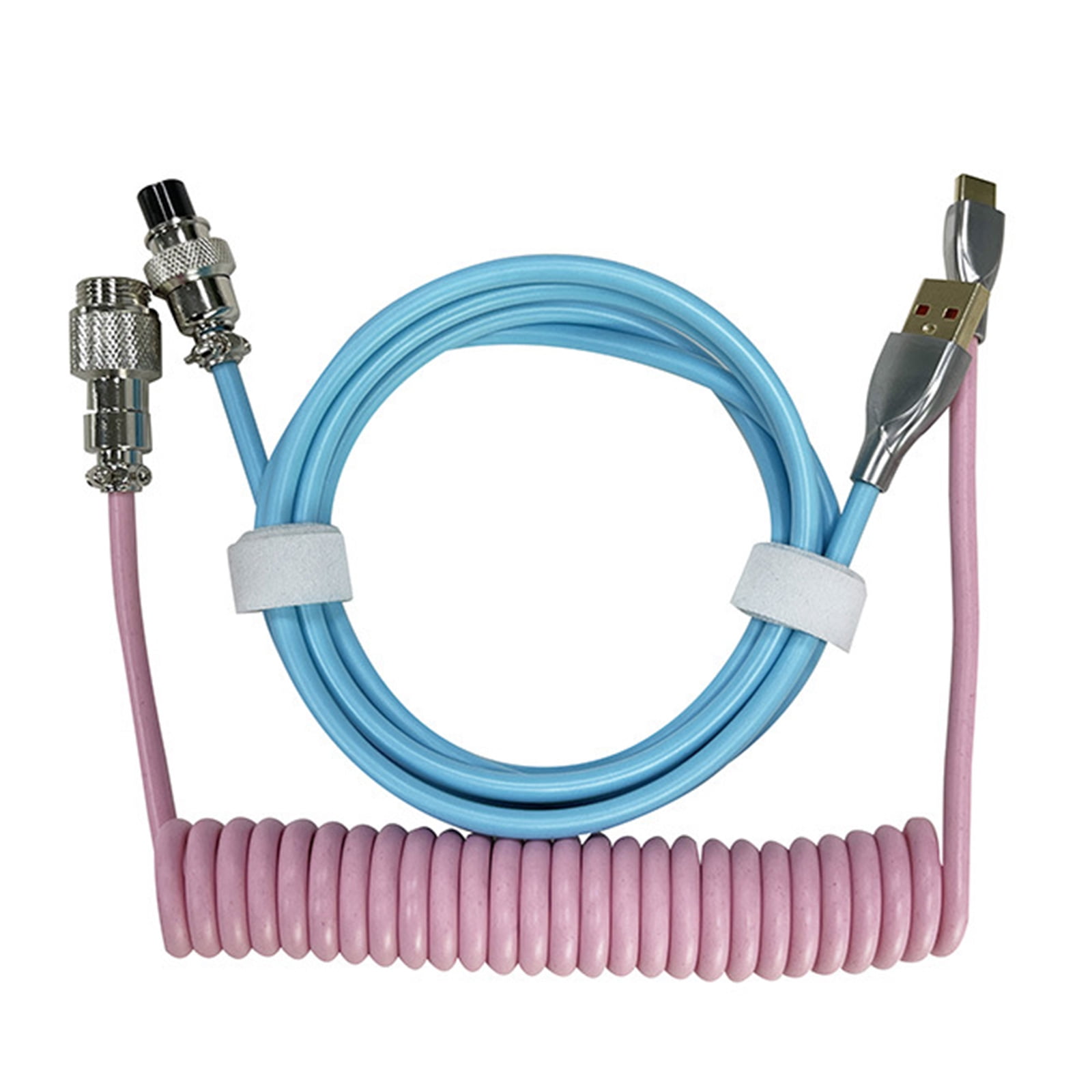 YOUNGNA USB C Cable Braided Cable Mechanical Keyboard Cable Spring ...