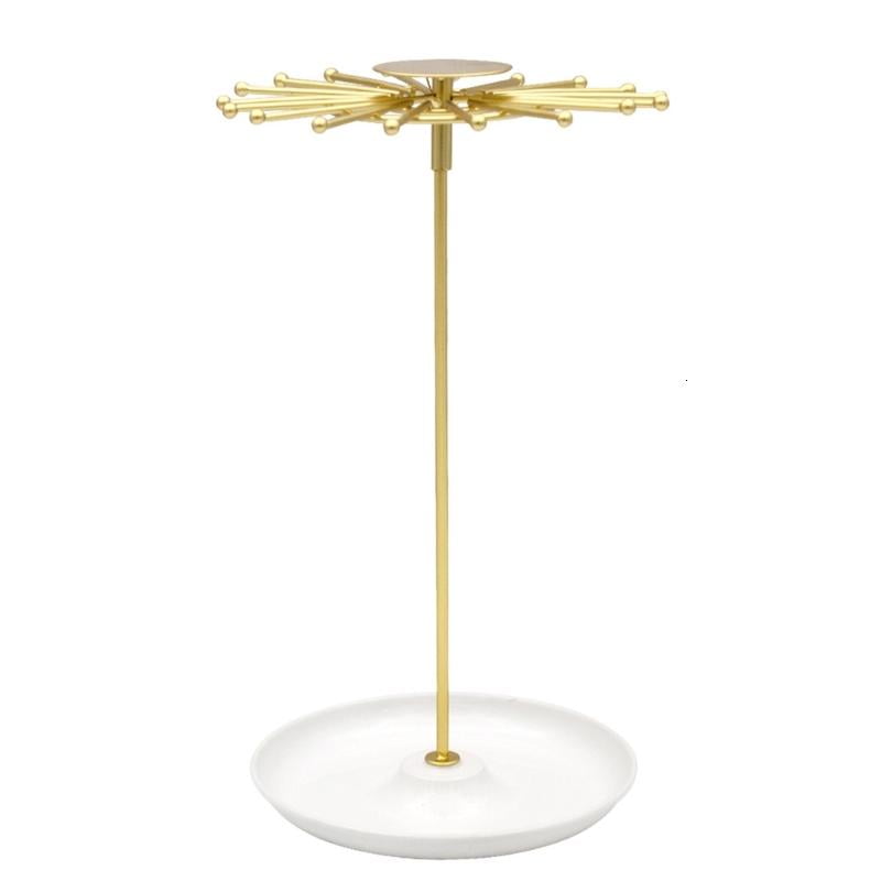 WINDLAND Metal Jewelry Holder with Circular Base Accessories Stand ...