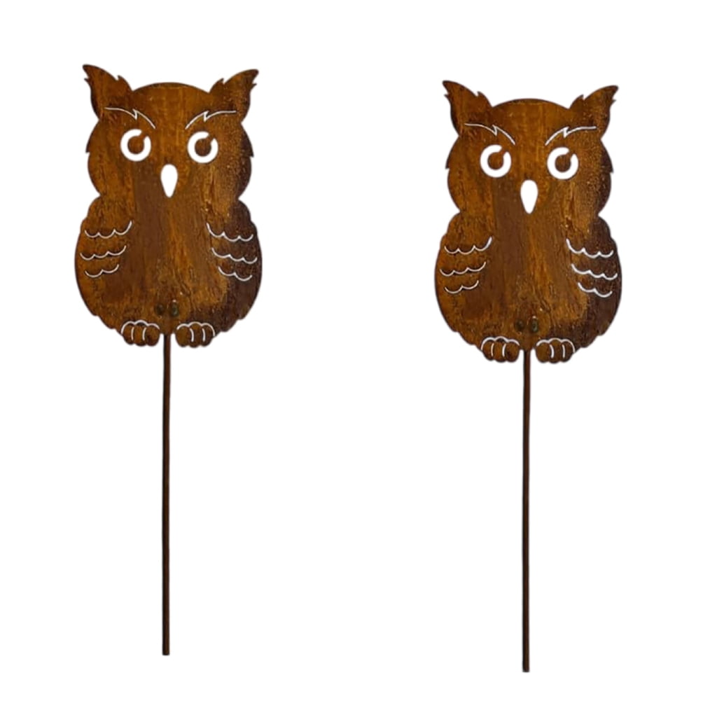 WINDLAND Metal Rusted Animals Garden Stakes Art Crafts Statues Backyard ...