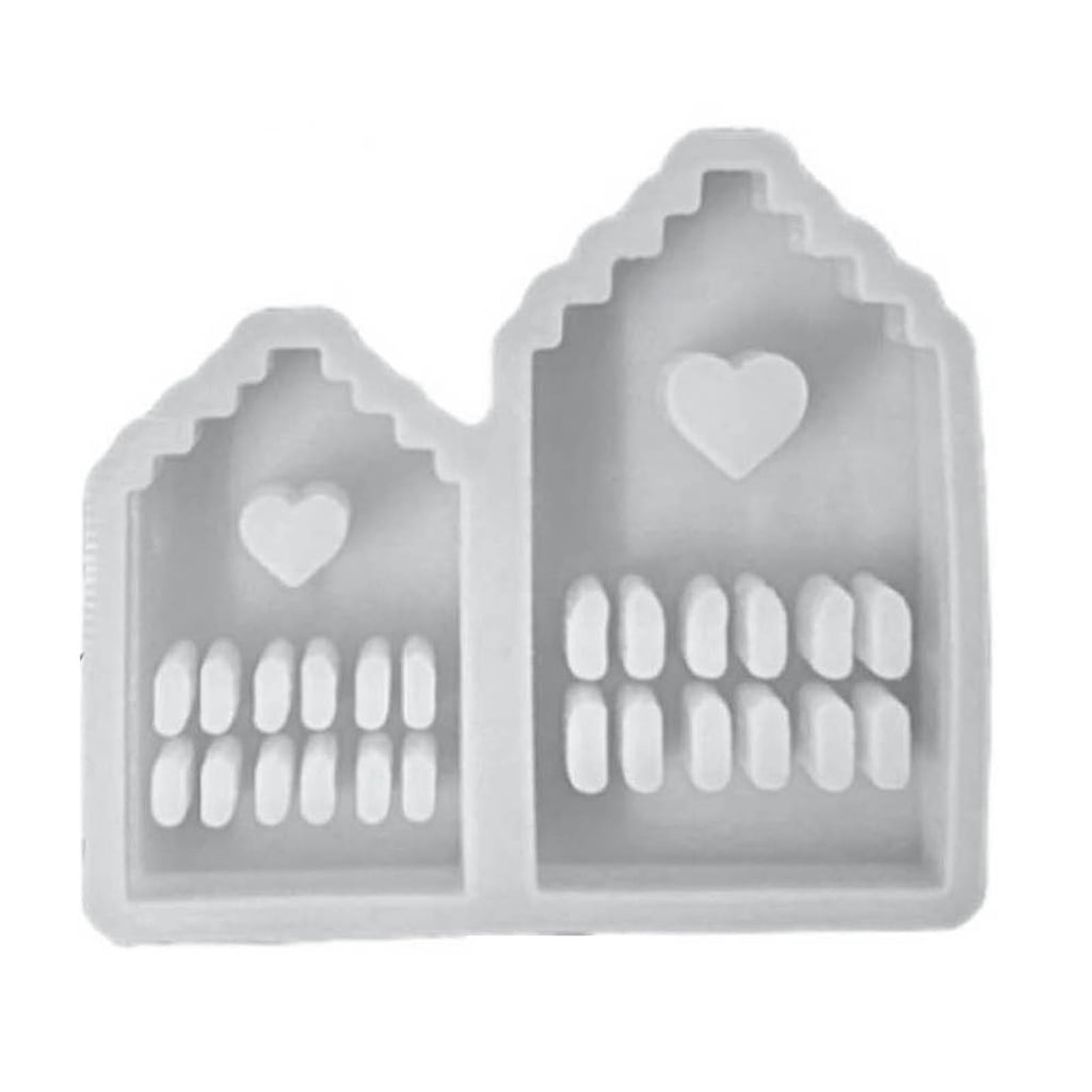 WINDLAND Mini 3D House Shaped Silicone Mold Small House Castles Mold ...