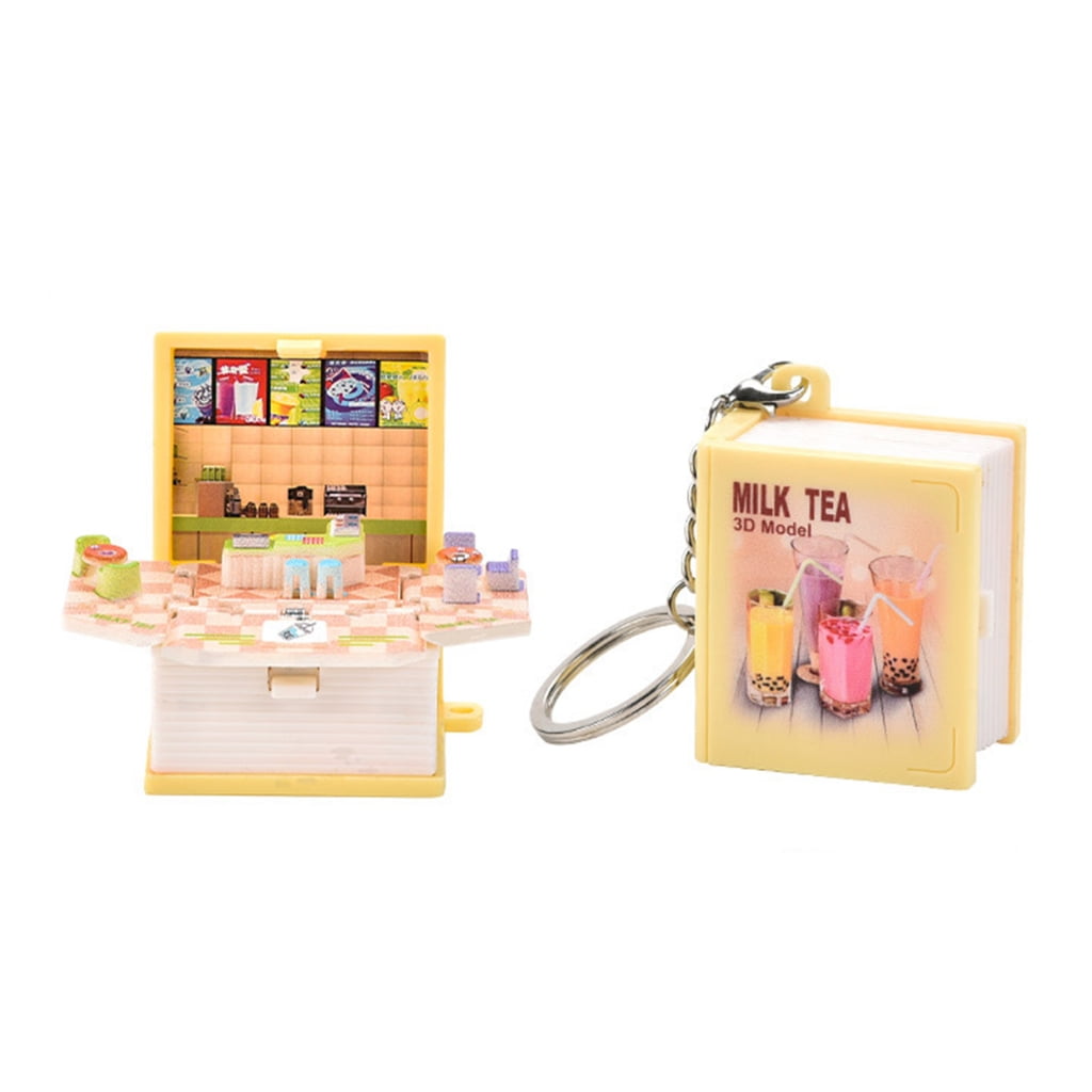 WINDLAND Mini Popup Keychain for Kids Dinosaurs Folding Book Keychain ...