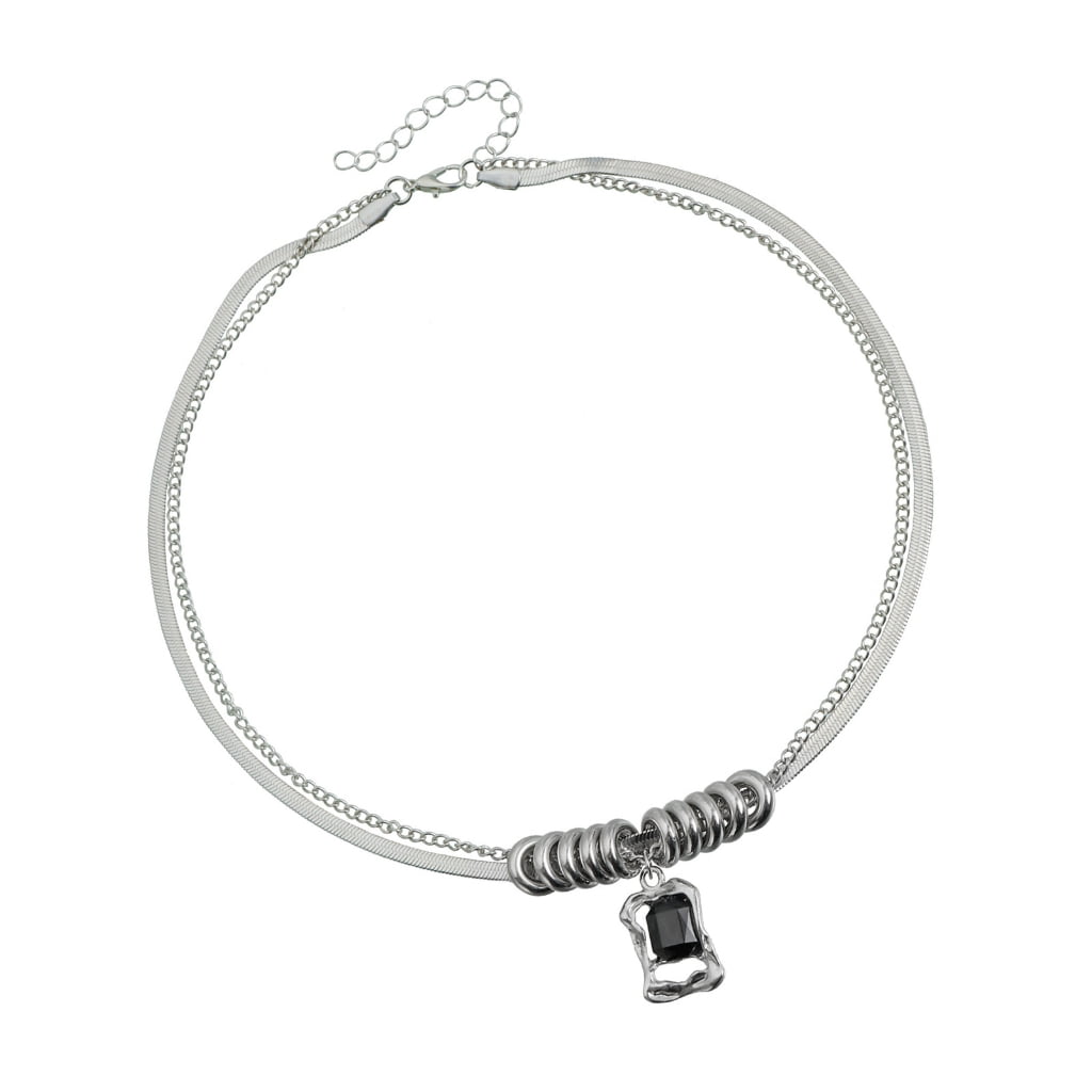 WINDLAND Modern Abstract Shape Drop Necklace Edgy Chic Design ...