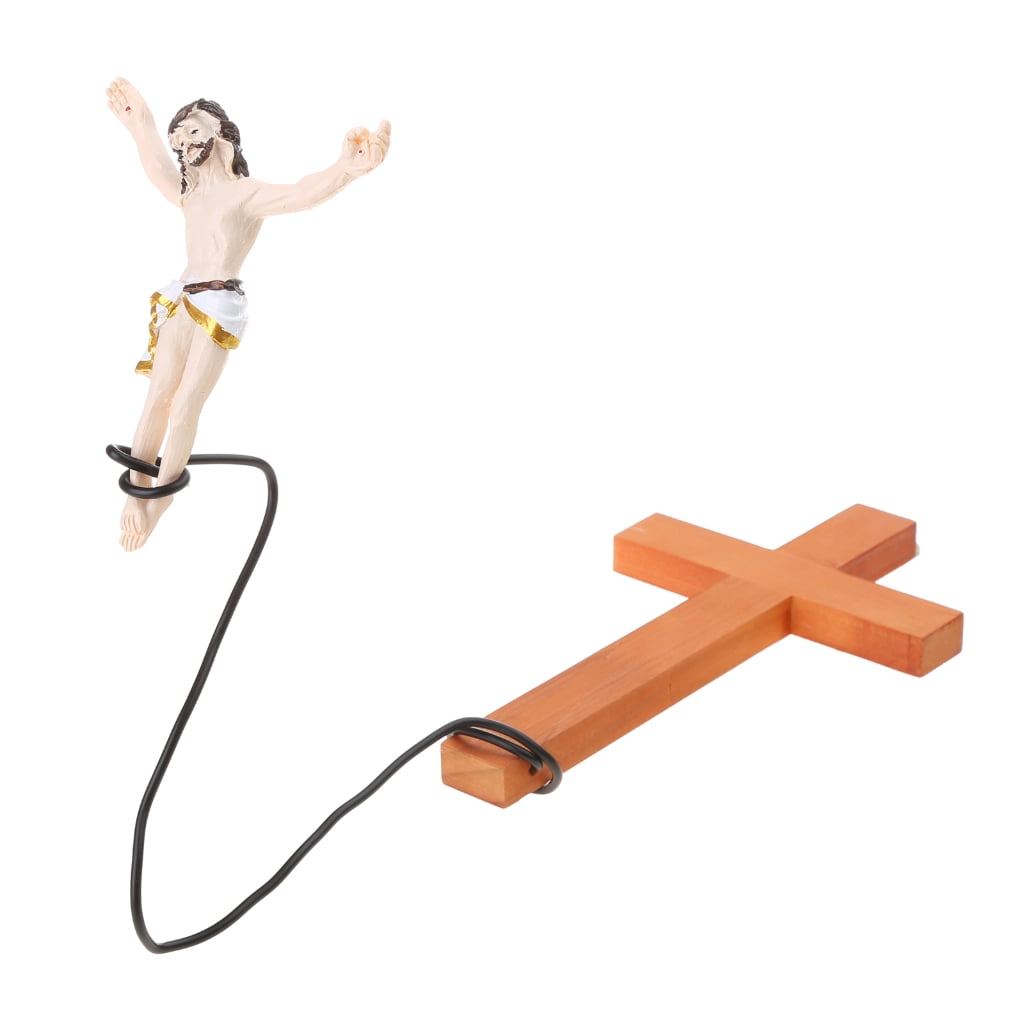 WINDLAND Modern Religious Decor Bungee JumpingJesusChrist Figure Cross ...