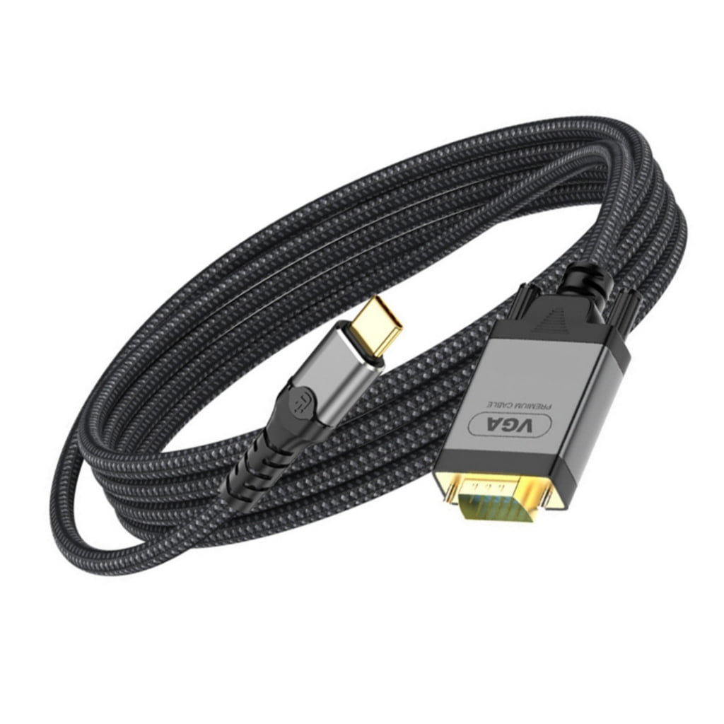 WINDLAND MultiUse USB C To VGA Conversion Cable Type c to VGA Cable, Connecting To Projectors ...