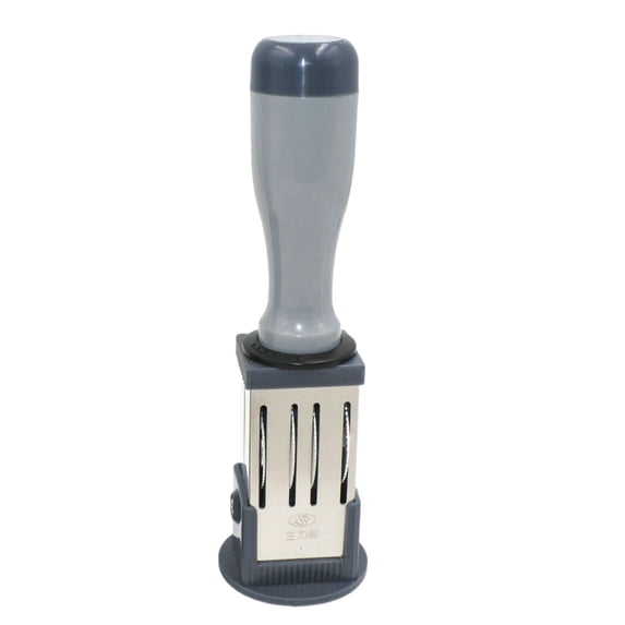 WINDLAND Multifunctional Round Stamp Adjustable Rubber Stamp Line Dater ...