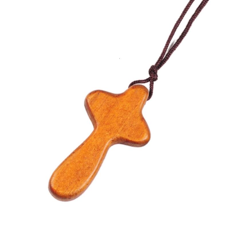 WINDLAND Natural Wood Cross Pendant Necklace Handmade Wooden Crosses ...