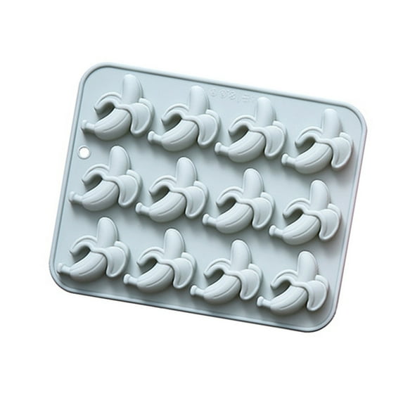 WINDLAND Nonstick Silicone Banana Mould Set 12 Cavity Baking Tray For ...
