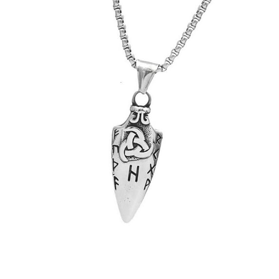 WINDLAND Odin's Spear Gungnir Necklace Clavicle Chain with Runes for ...