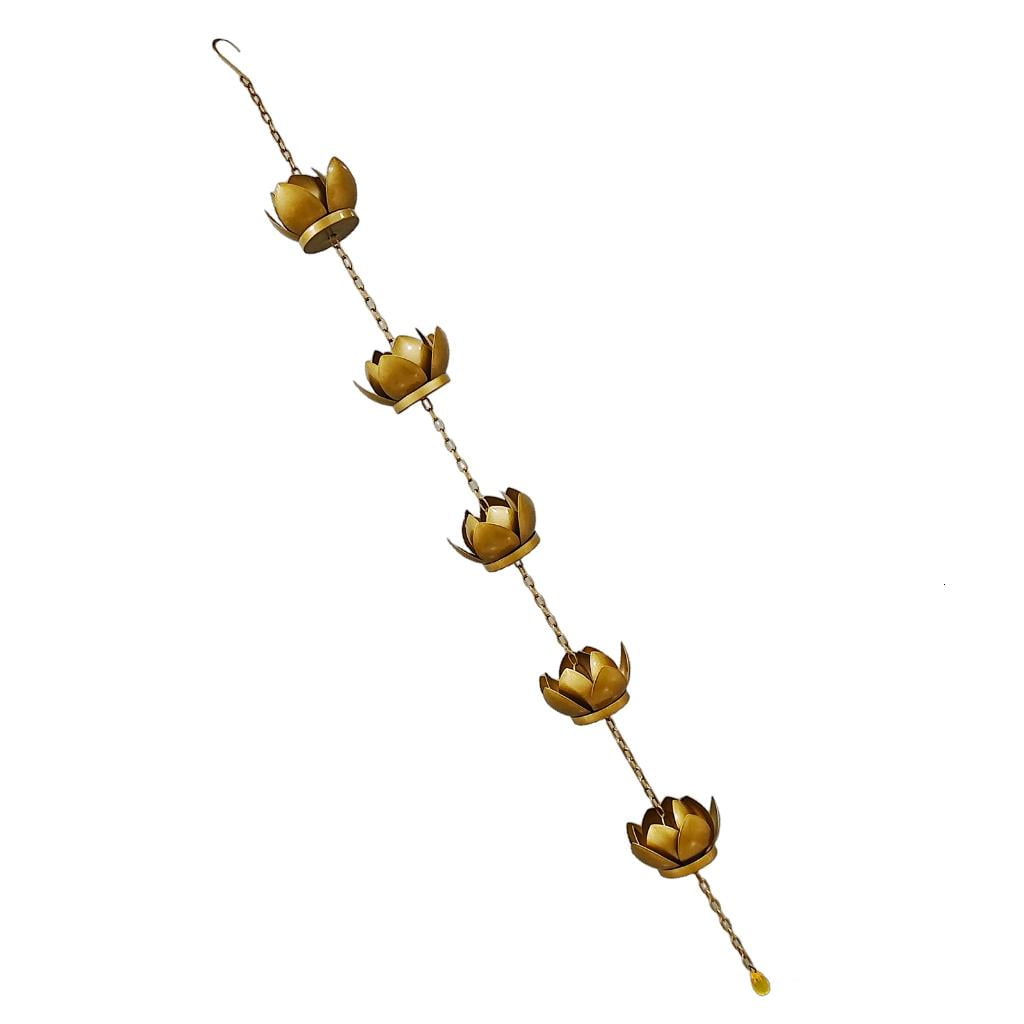 WINDLAND Outdoor Acorn Rain Chain Set Rust Resistant Rainchain Gutter ...
